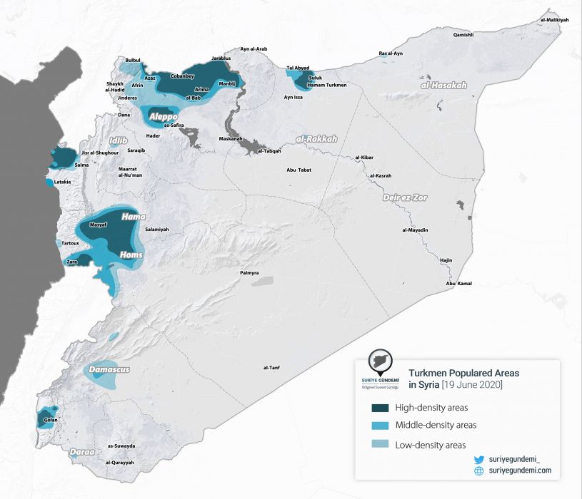 Turkmen Populated Areas in Syria - Suriye Gündemi